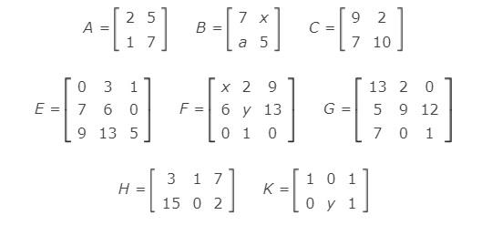 Solved Using the given matrices, calculate the quantities, | Chegg.com