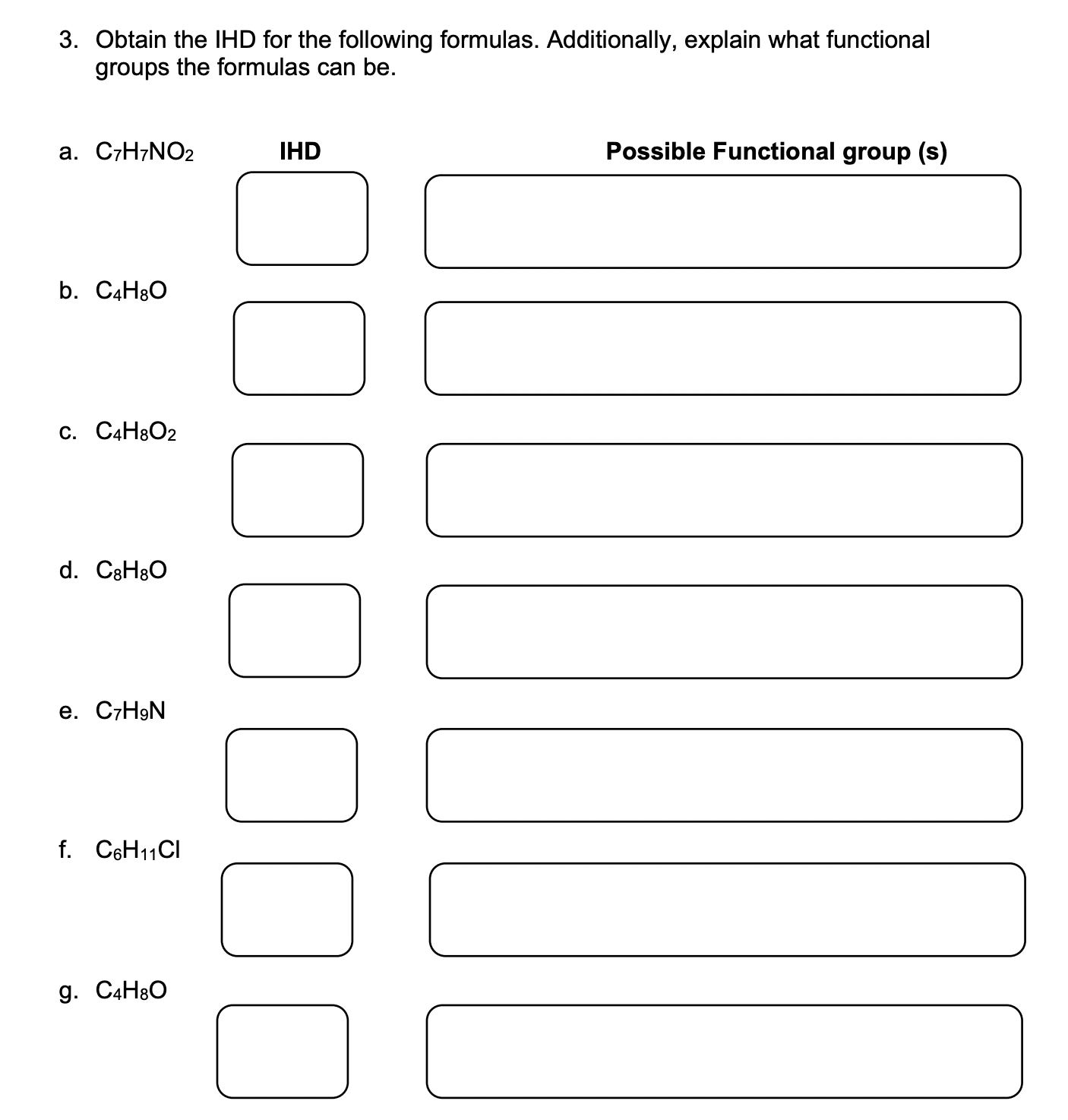 Solved Obtain the IHD for the following formulas. | Chegg.com