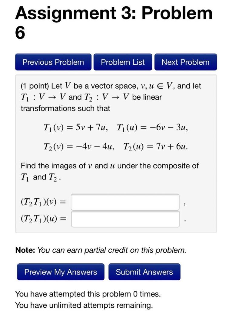 Solved Assignment 3 Problem 6 Previous Problem Problem List 8139