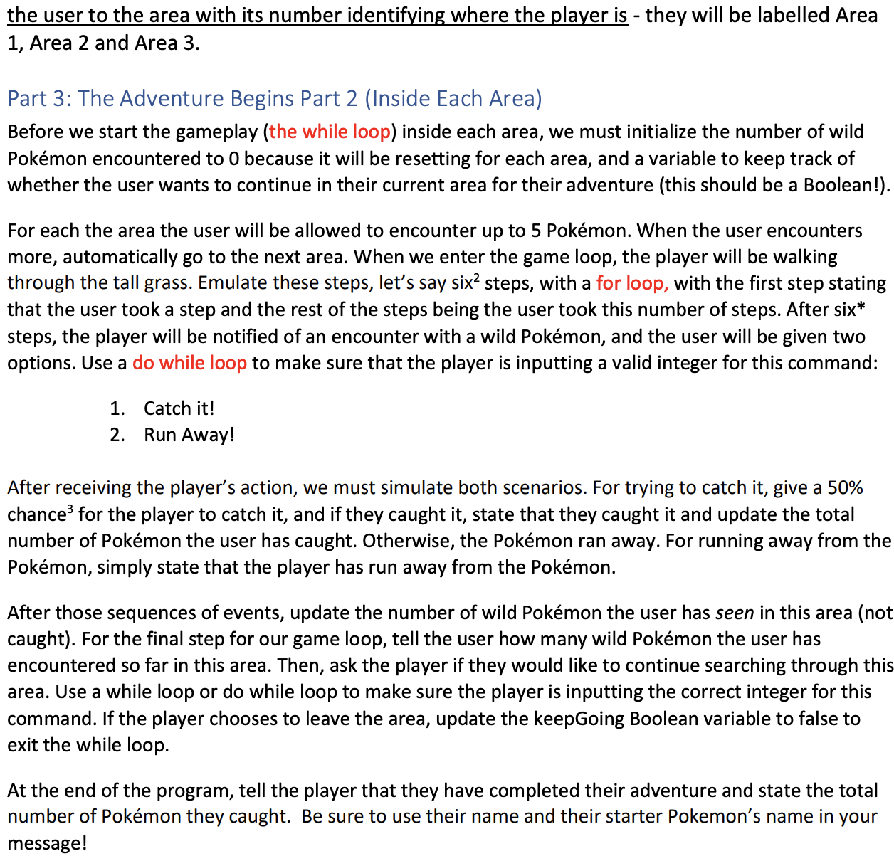 Solved 2. Description You are creating a text-based game | Chegg.com