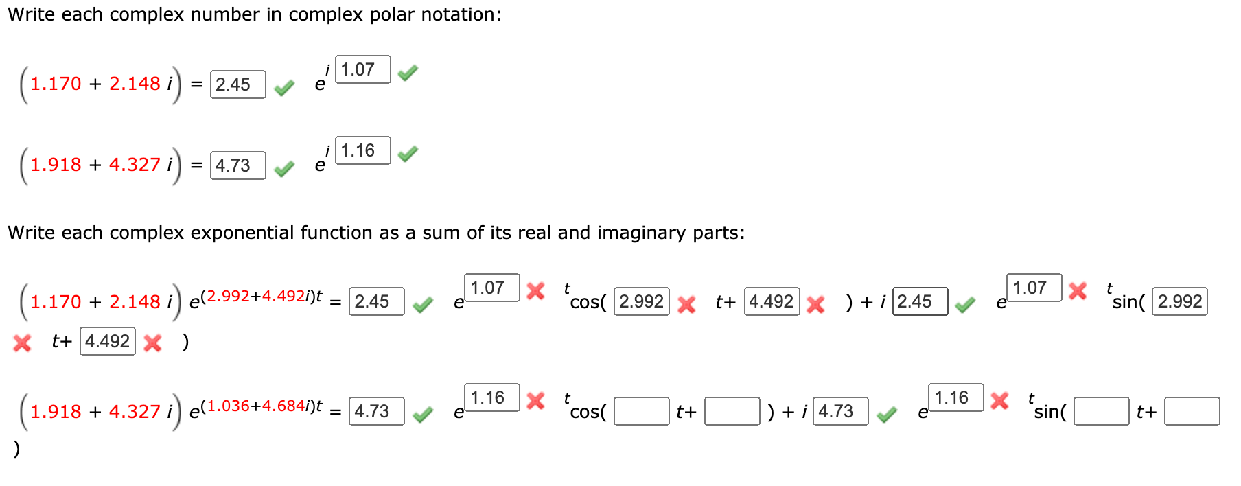 Solved Write each complex number in complex polar notation: | Chegg.com