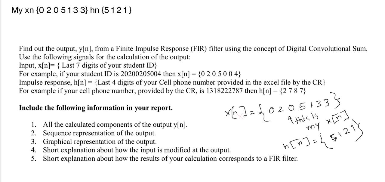 Solved Find Out The Output Y N From A Finite Impulse 