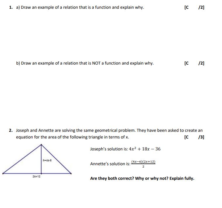 Solved 1. a) Draw an example of a relation that is a | Chegg.com
