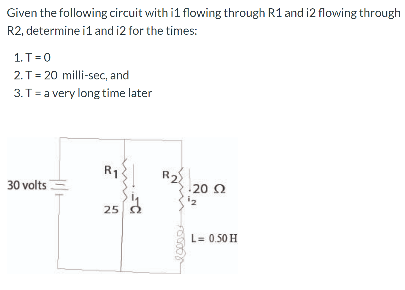 Solved Given the following circuit with i 1 flowing through | Chegg.com