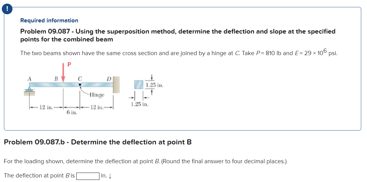 Solved Required information Problem 09.087 - Using the | Chegg.com