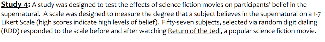 Solved Lab Objectives:Distinguish between research designs – | Chegg.com
