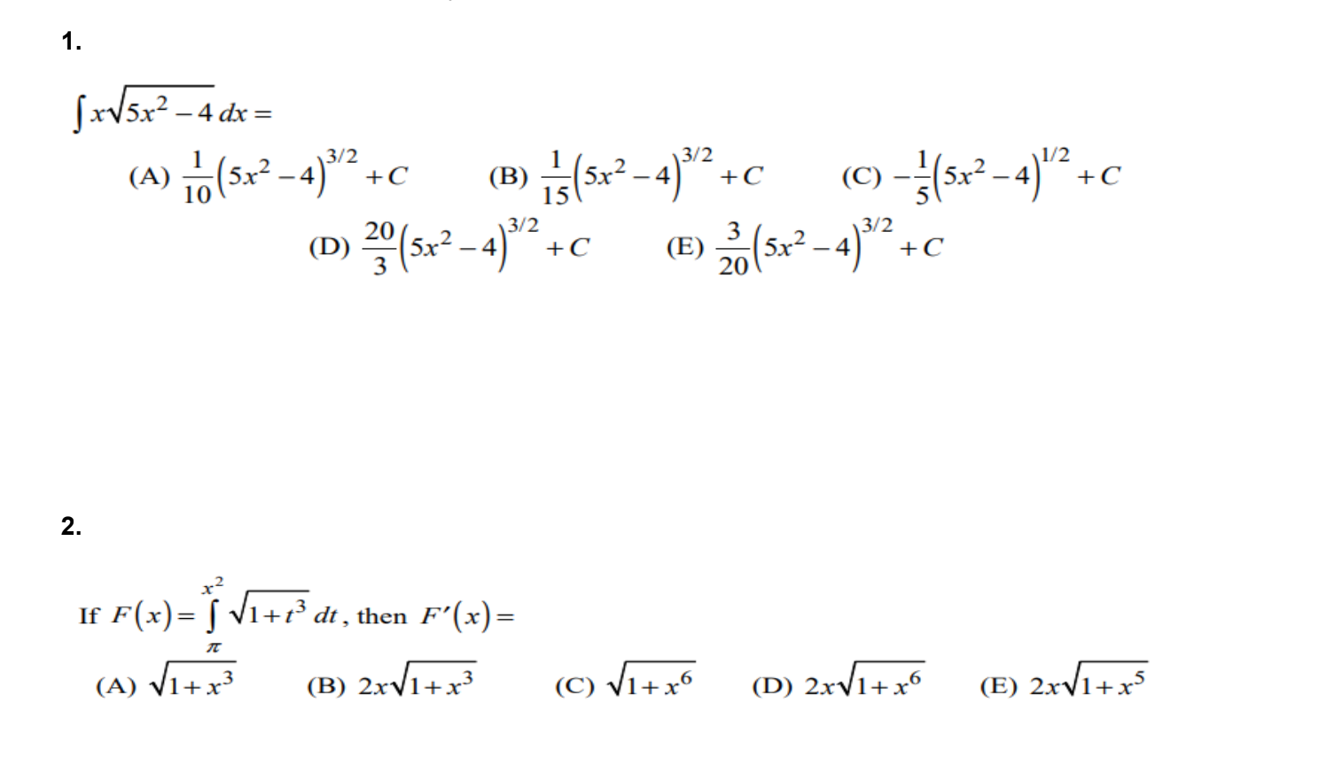 Solved Hi I am reviewing for calc and I was a little | Chegg.com