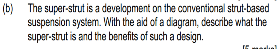 Solved (b) The super-strut is a development on the | Chegg.com