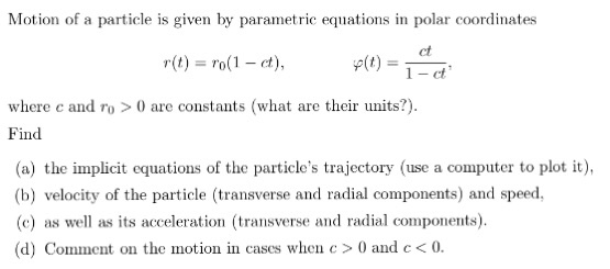 Solved Motion of a particle is given by parametric equations | Chegg.com