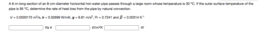 Solved A 6-m-long section of an 8-cm-diameter horizontal | Chegg.com