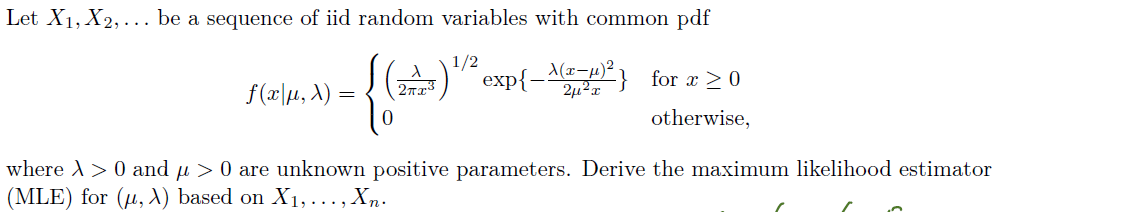 Solved Let X1, X2, ... be a sequence of iid random variables | Chegg.com