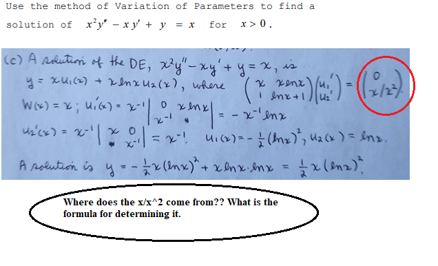 Solved Use the method of Variation of Parameters to find a | Chegg.com