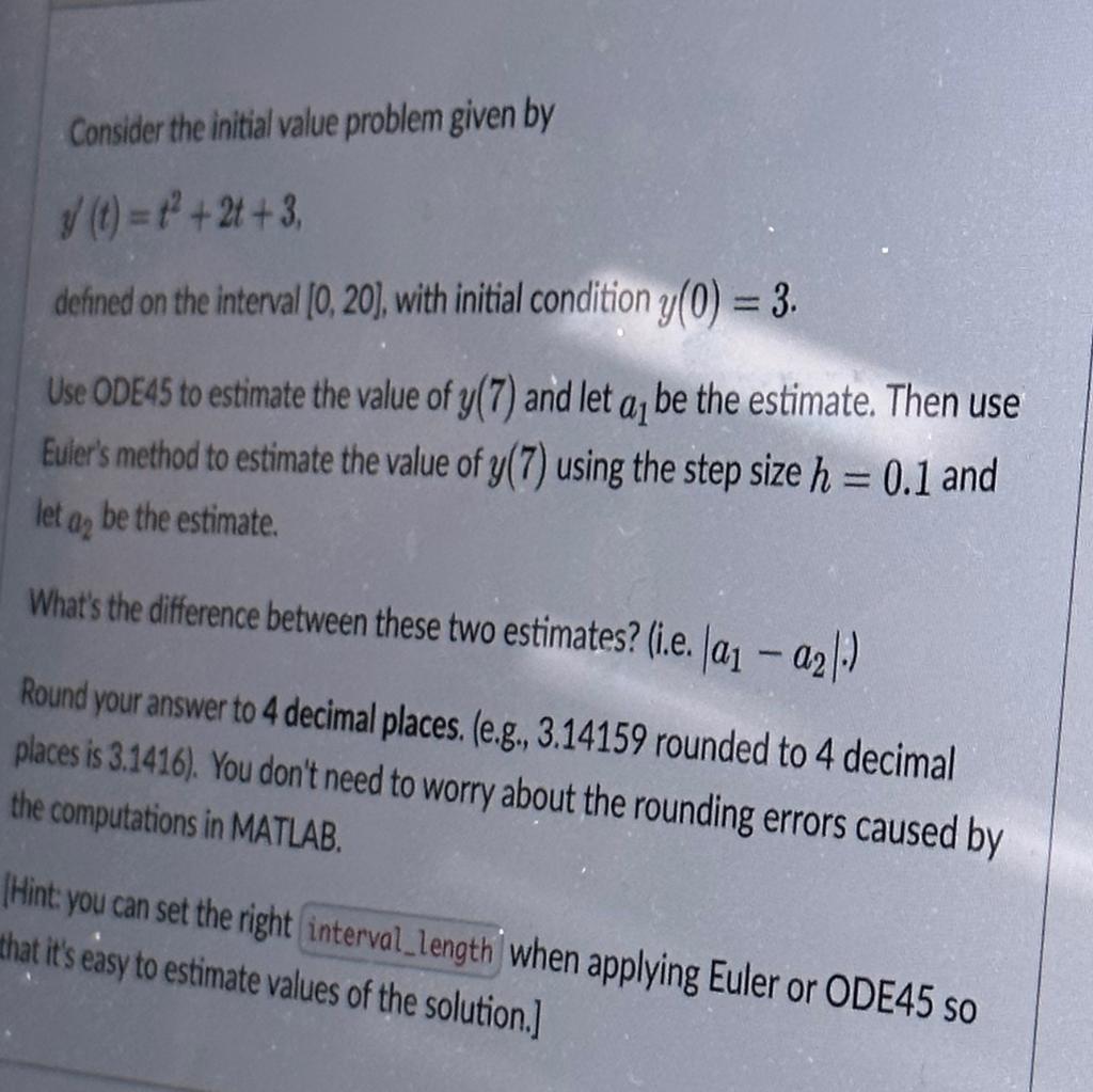 Solved Consider the initial value problem given by | Chegg.com