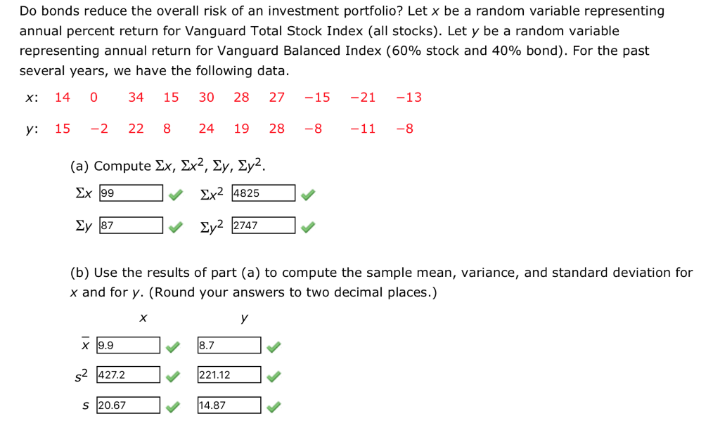 Solved Do bonds reduce the overall risk of an investment | Chegg.com