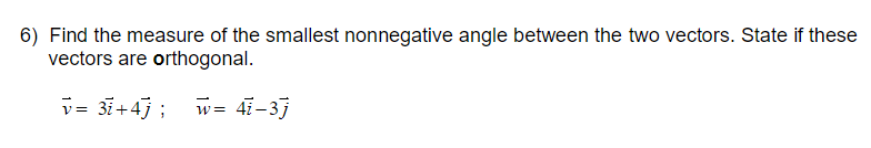 Solved 6) Find the measure of the smallest nonnegative angle | Chegg.com