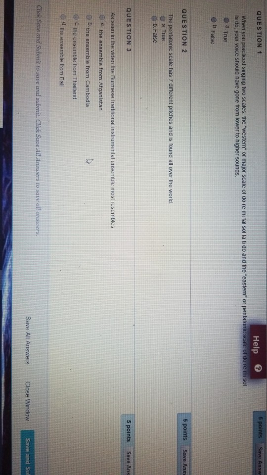 Solved 5 points Save Answ QUESTION 1 Help When you practiced | Chegg.com