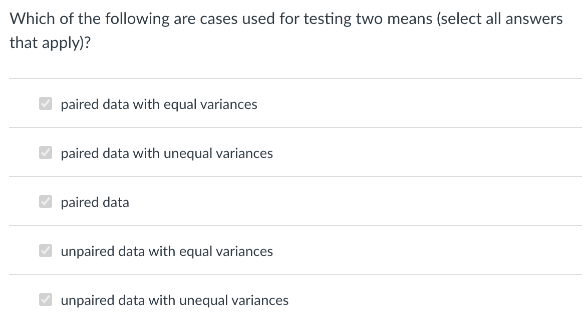 Solved Which Of The Following Are Cases Used For Testing Two Chegg solved-which-of-the-following-are-cases-used-for-testing-two-chegg