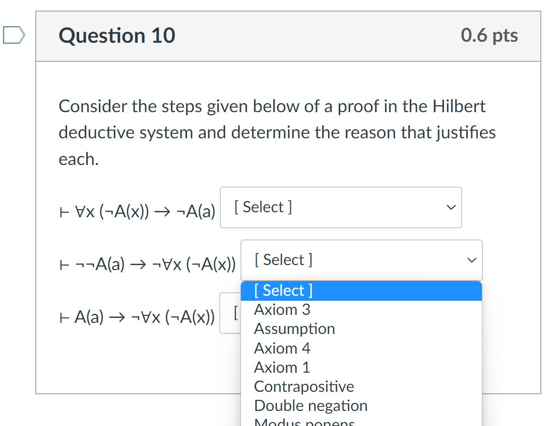 Solved Consider the steps given below of a proof in the | Chegg.com