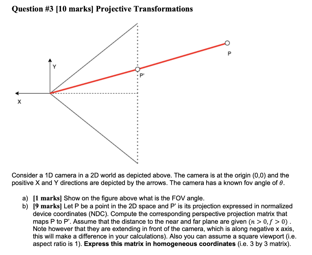 Solved Question \#3 [10 marks] Projective Transformations | Chegg.com