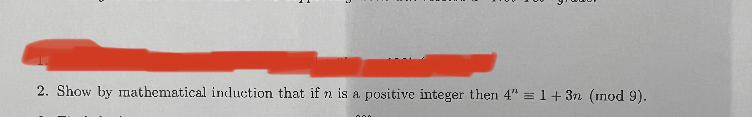 Solved 2. Show by mathematical induction that if n is a | Chegg.com