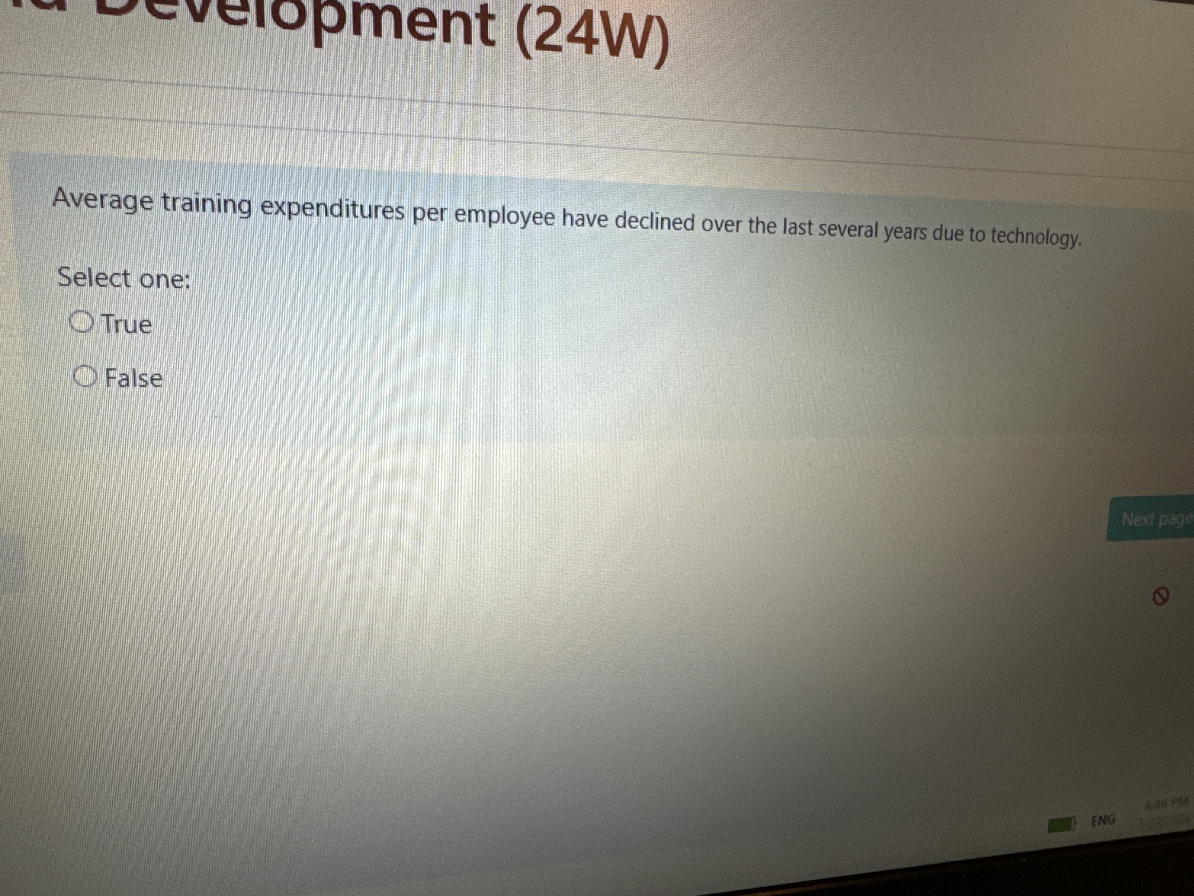 Solved Average training expenditures per employee have | Chegg.com