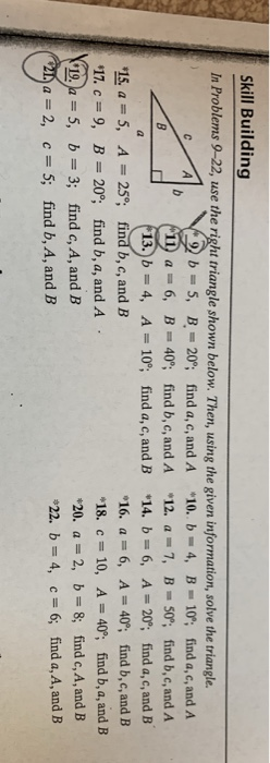 Solved Skill Building In Problems 9-22, use the right | Chegg.com