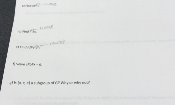 Solved 5. Consider the following operation # defined on G = | Chegg.com