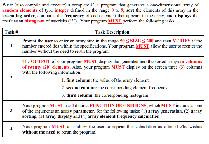 Solved Write (also compile and execute) a complete C++ | Chegg.com