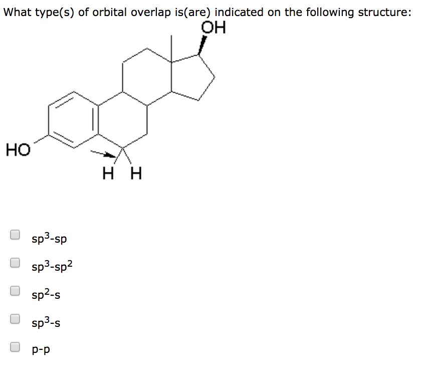 Solved What type(s) of orbital overlap is(are) indicated on | Chegg.com