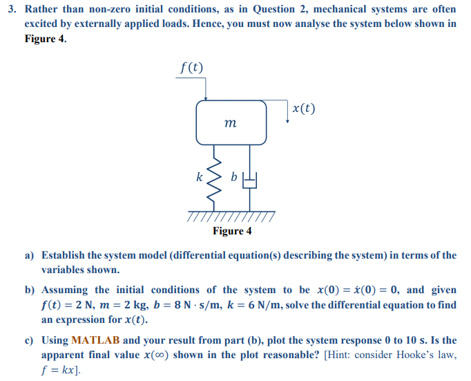 Solved 3. Rather than non-zero initial conditions, as in | Chegg.com