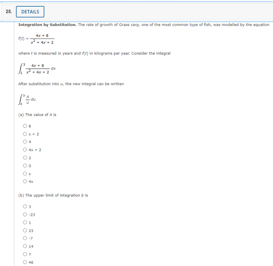 Solved Integration by Substitution. The rate of growth of | Chegg.com