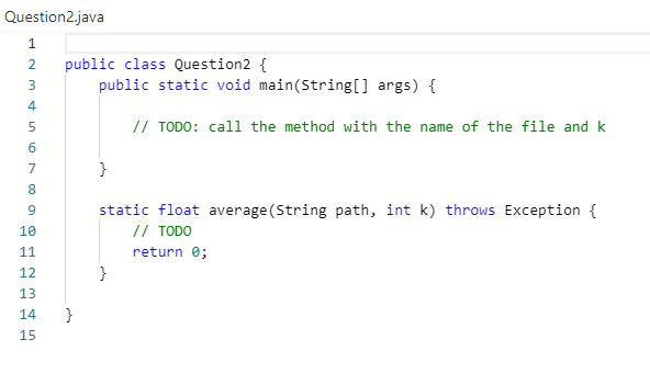 Solved Question 2 Download the empty code and complete the | Chegg.com