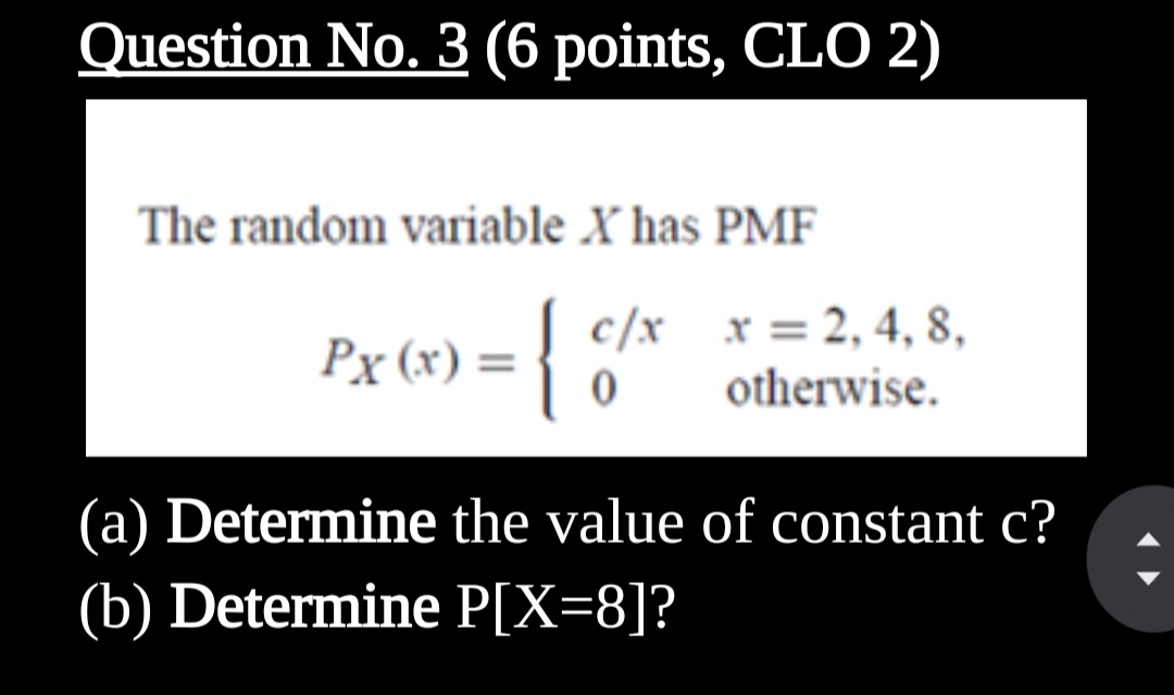 Solved The random variable \\( X \\) has PMF \\[ | Chegg.com