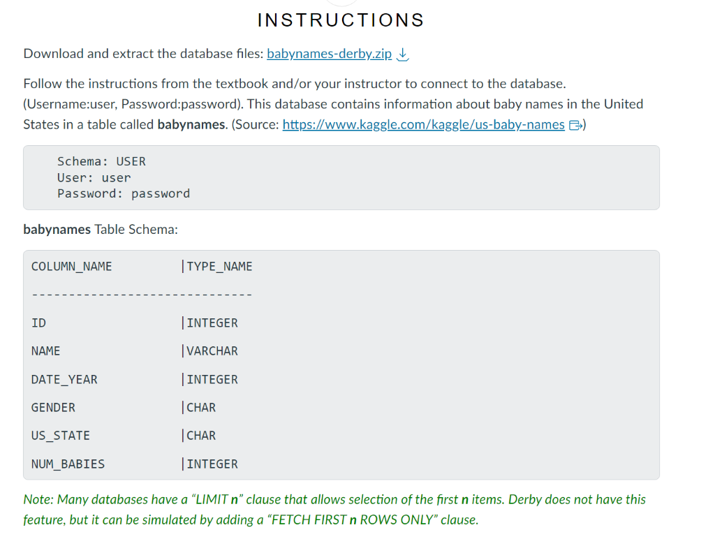 Write a query to answer the following questions | Chegg.com