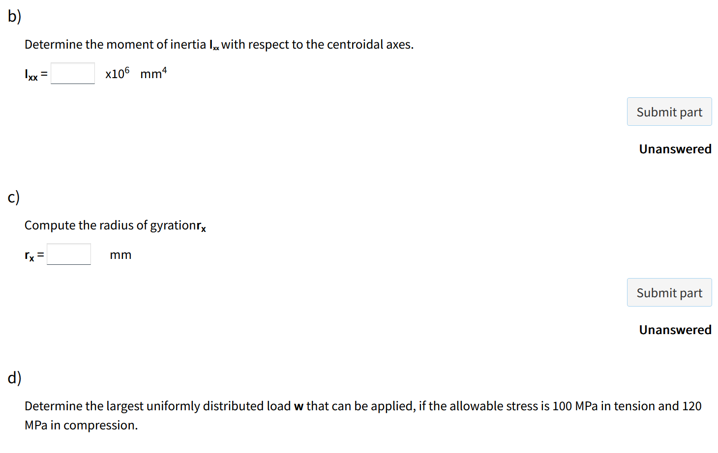 Solved A PFC Channel1 and a universal beam (UB) Section5 | Chegg.com