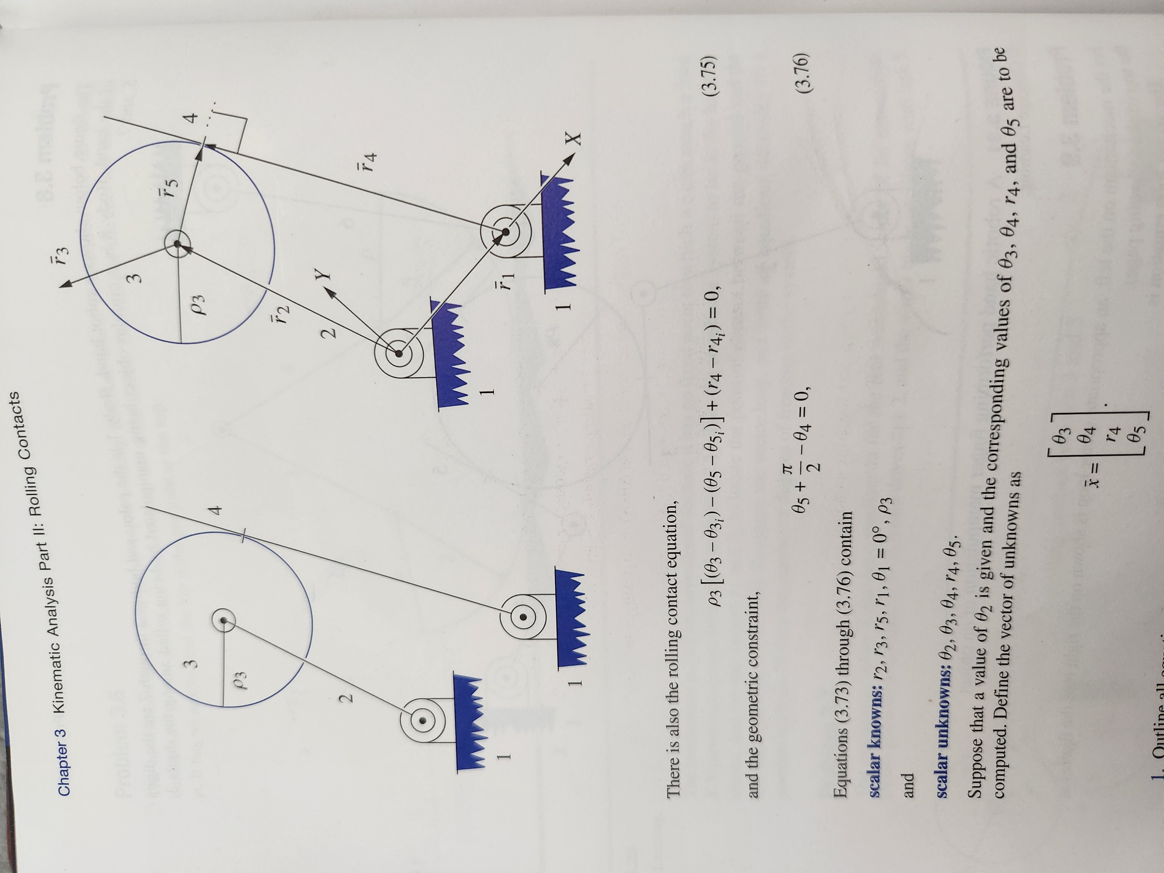 Solved For the mechanism on the left, an appropriate vector | Chegg.com