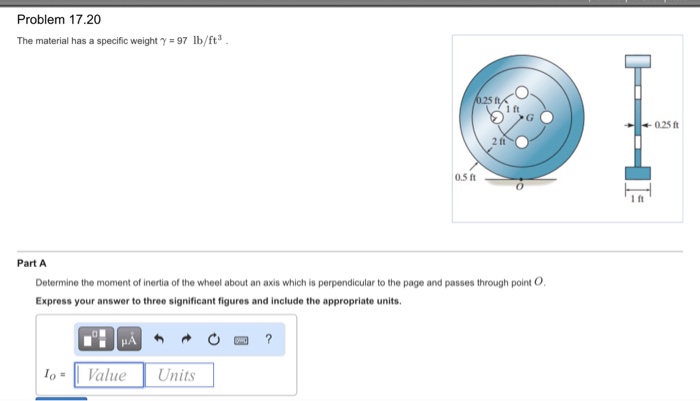 Solved The material has a specific weight gamma = 97 | Chegg.com