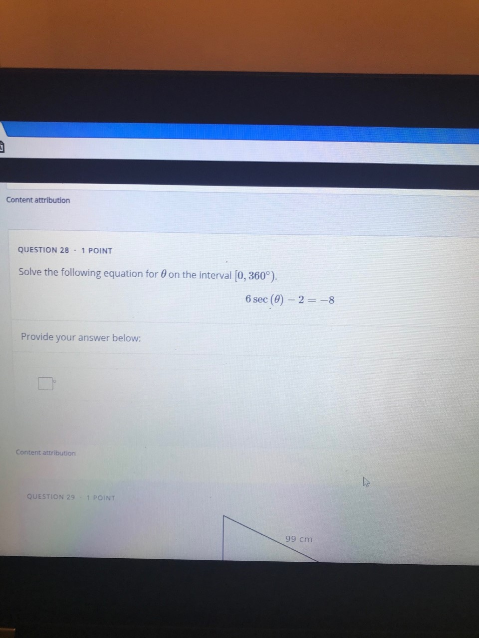 Solved Content attribution QUESTION 28. 1 POINT Solve the | Chegg.com