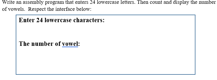 Solved Write An Assembly Program That Enters 24 Lowercase 6503