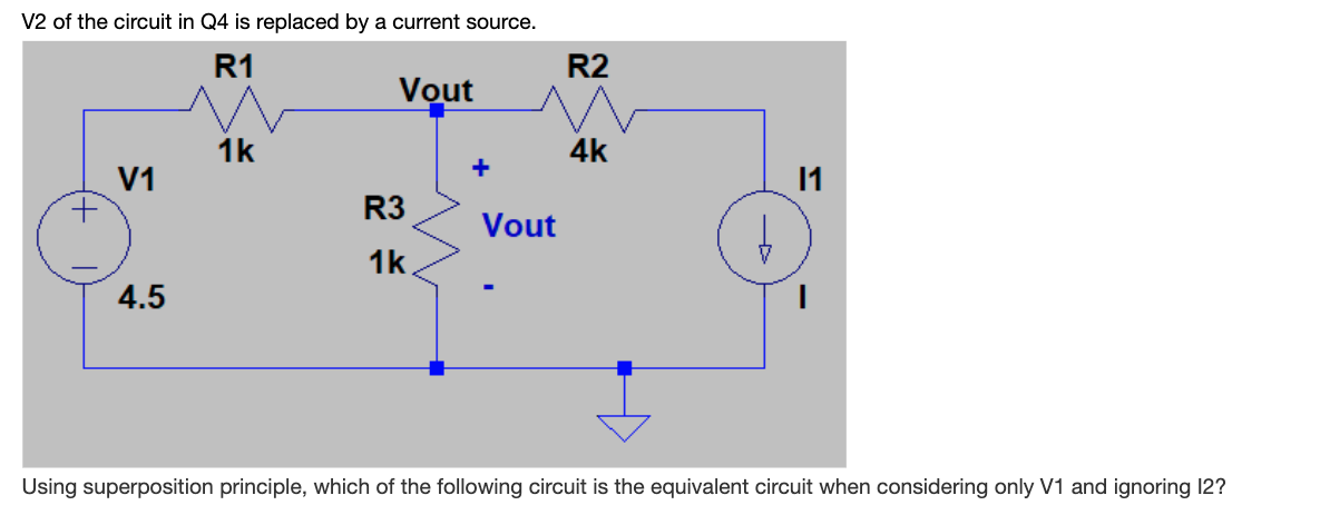Solved Given the following circuit shown in the video. Vout | Chegg.com
