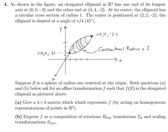 4. As shown in the figure, an elongated ellipsoid in | Chegg.com