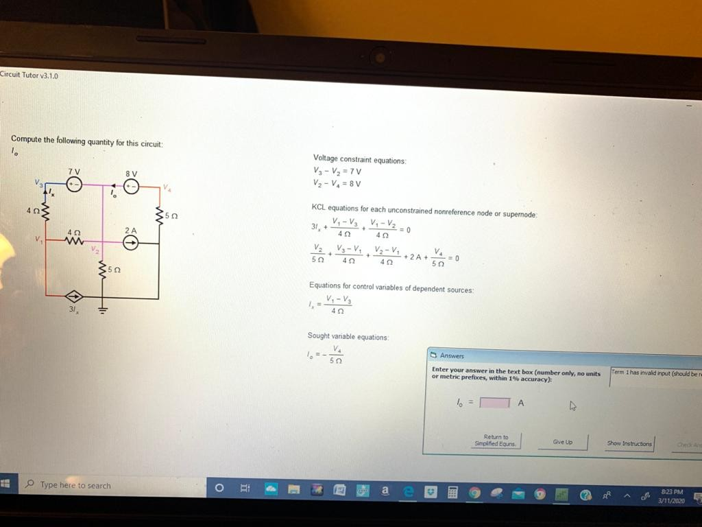 Solved cuit Tutor v3.1.0 Compute the following quantity for | Chegg.com
