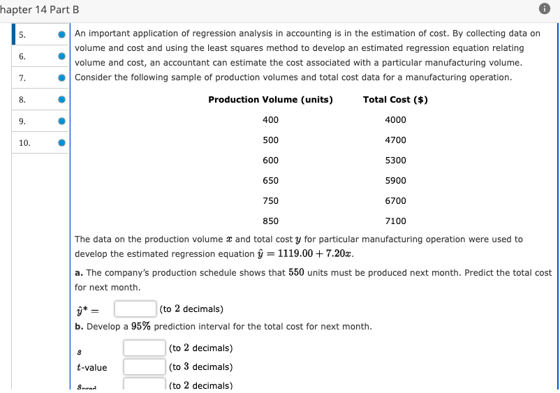 Solved hapter 14 Part Ba. The company's production schedule | Chegg.com