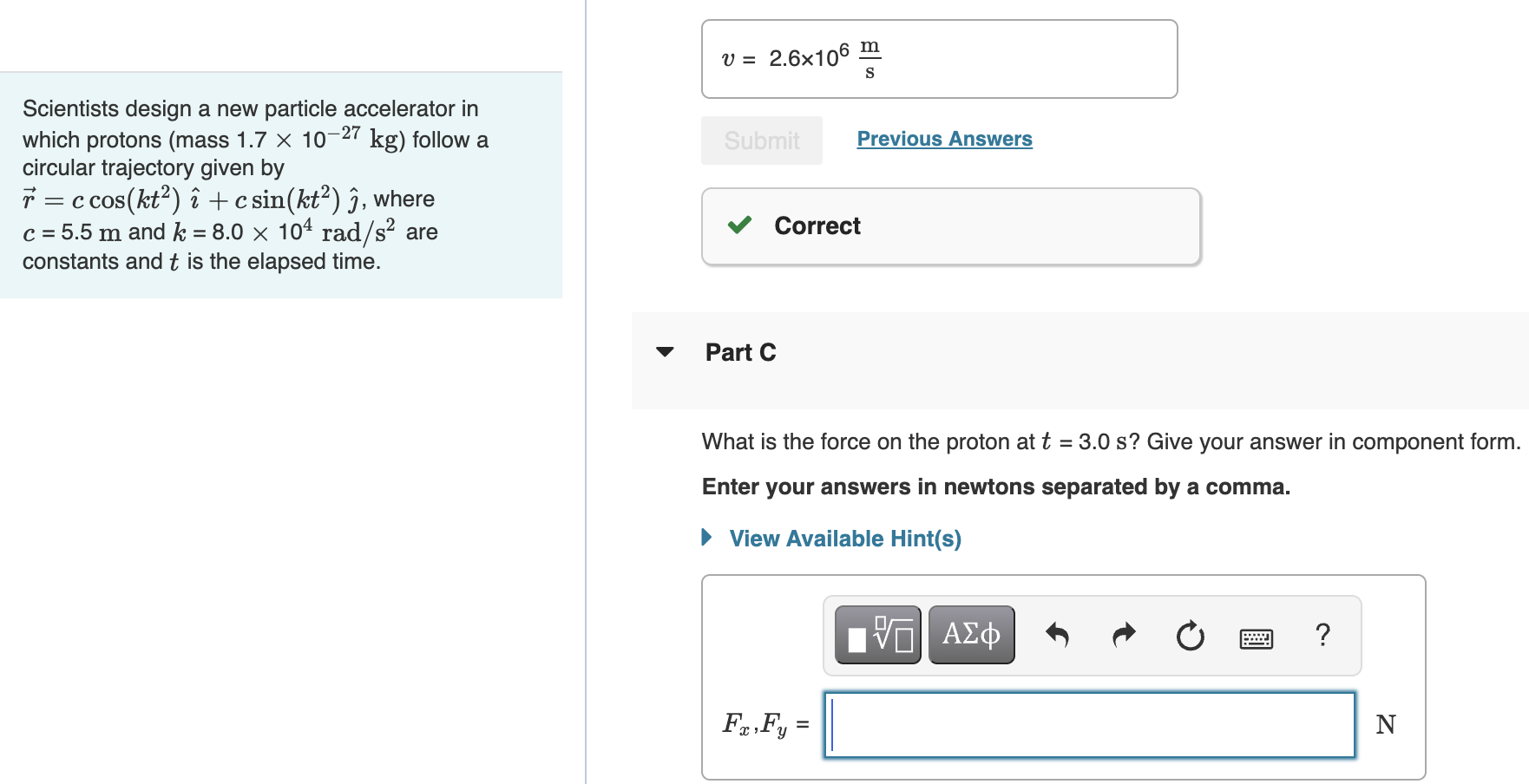 Solved Scientists design a new particle accelerator in which | Chegg.com