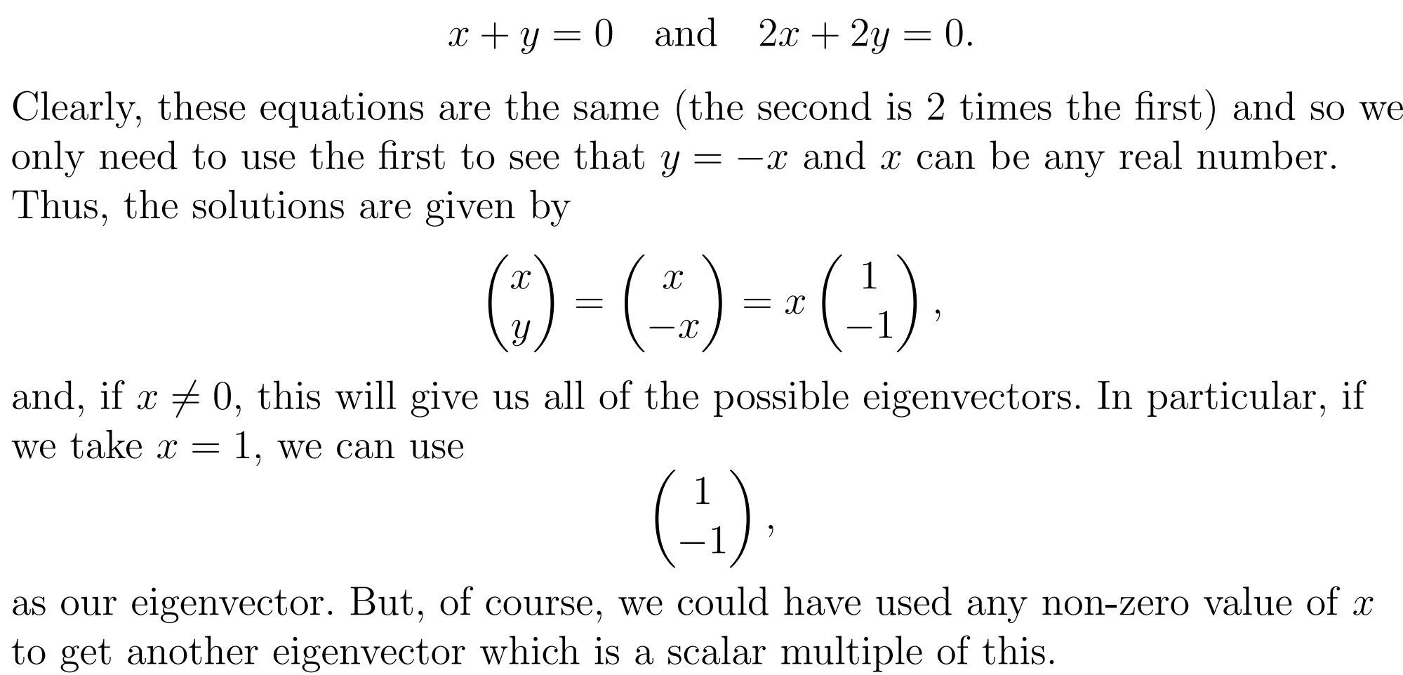 Solved Previous steps aside, how did we get our eigenvector | Chegg.com