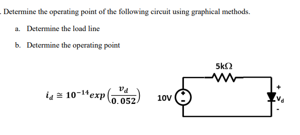 Solved Determine the operating point of the following | Chegg.com