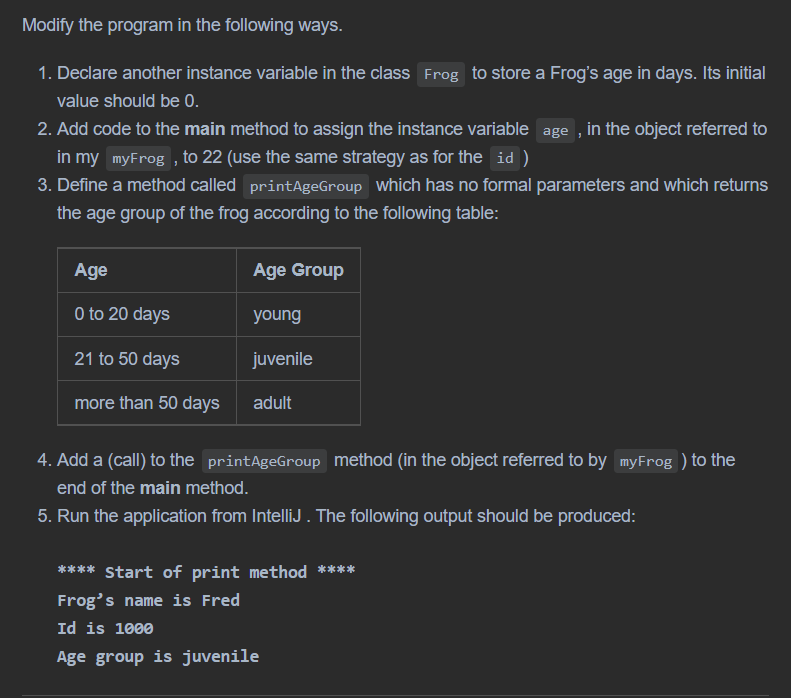 Solved Task 1 - Checkpoint 22 The following class | Chegg.com