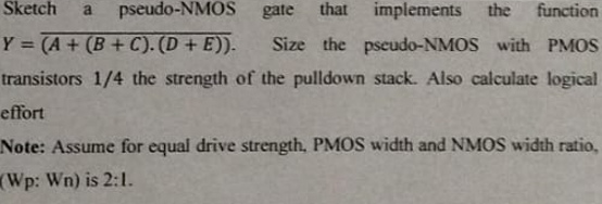 Solved Sketch a pseudo-NMOS gate that implements the | Chegg.com Solved Sketch a pseudo-NMOS gate that implements the | Chegg.com