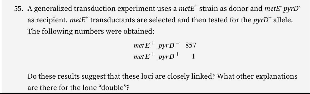 Solved 5. A generalized transduction experiment uses a | Chegg.com