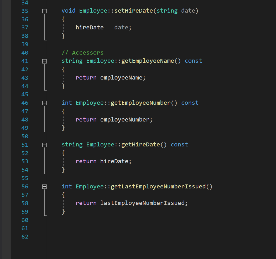 Solved Employee.h Employee.cpp + x Miscellaneous Files | Chegg.com